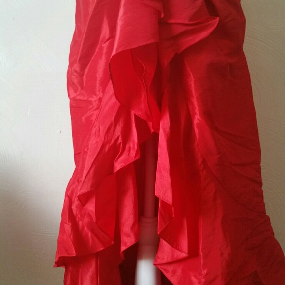 Tiffany Designs | Dresses | Tiffany Designs Red Jeweled Halter Prom ...